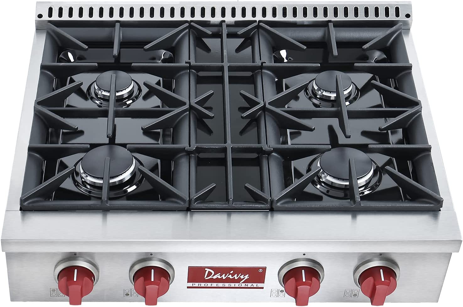 Davivy 30 Inch Stainless Steel Gas Rangetop,Gas Cooktop 4 Sealed Burne